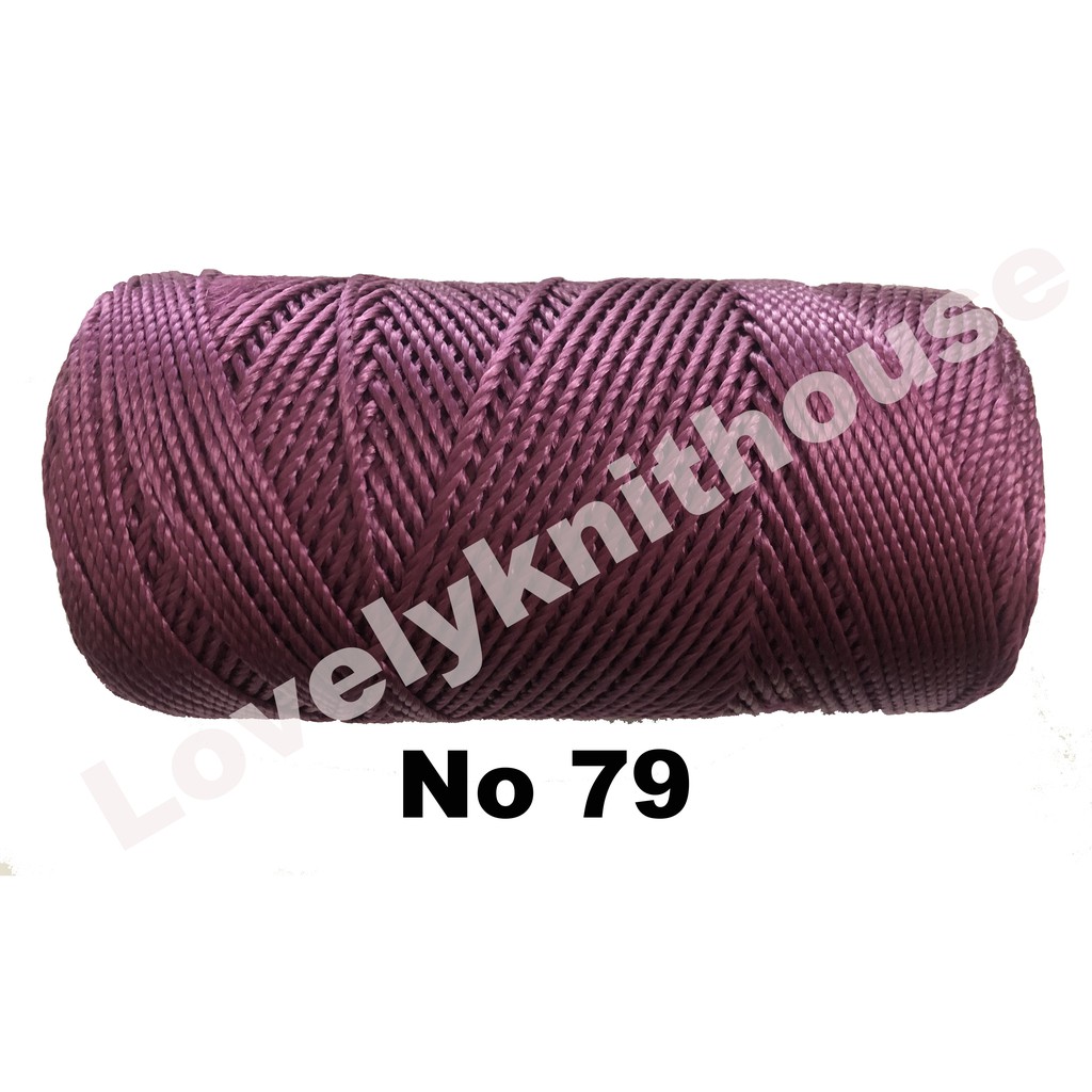 45 Color 3ply 100g+- Nylon Yarn Benang Nilon Nylon Yarn 100g+-/Roll ...