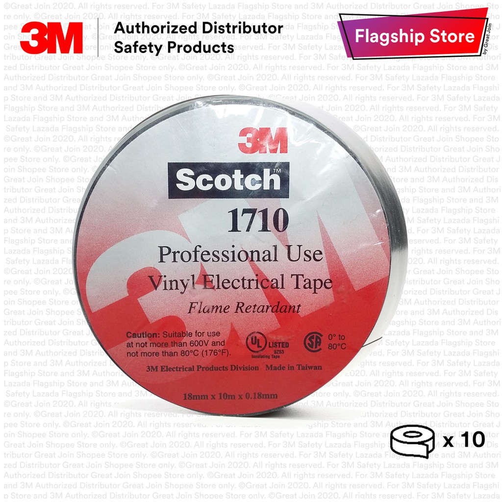 3M Scotch 1710 Vinyl Electrical Tape/ Wire Tape/ Insulation Tape /PVC ...
