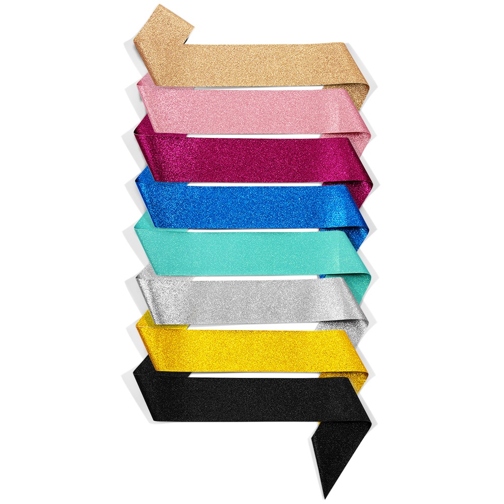 【Ready Stock】Glitter Sash Blank Satin Sash Plain Sash Make Your Own DIY ...