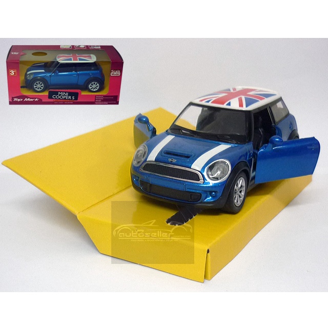 BMW Mini Cooper S (UK Top) Metal Toy Diecast Scale Model w/ light sound ...