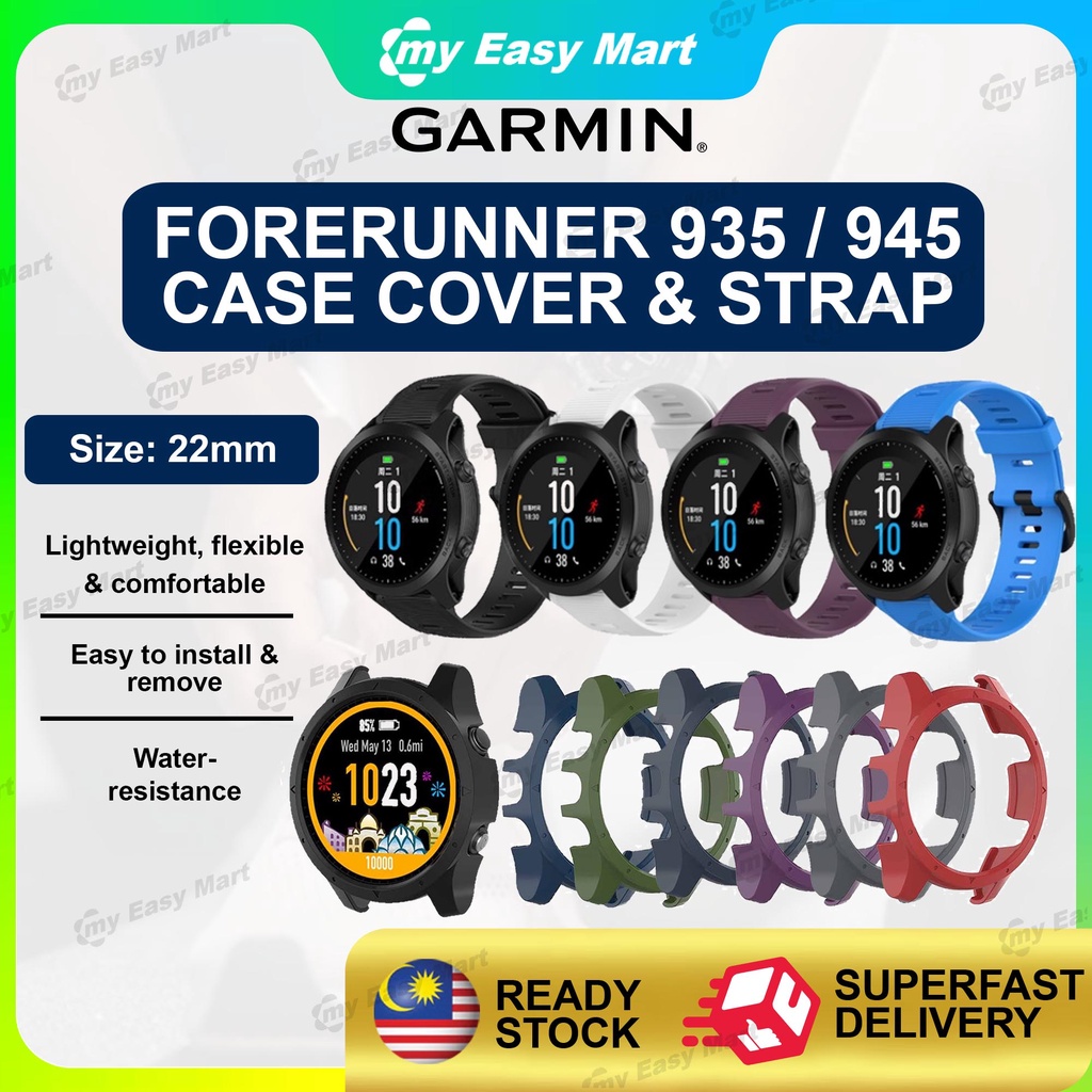 【𝟮𝟰𝗵𝗿 𝗦𝗵𝗶𝗽】Garmin Strap & Cover Forerunner 945 / 935 Replacement Watch ...
