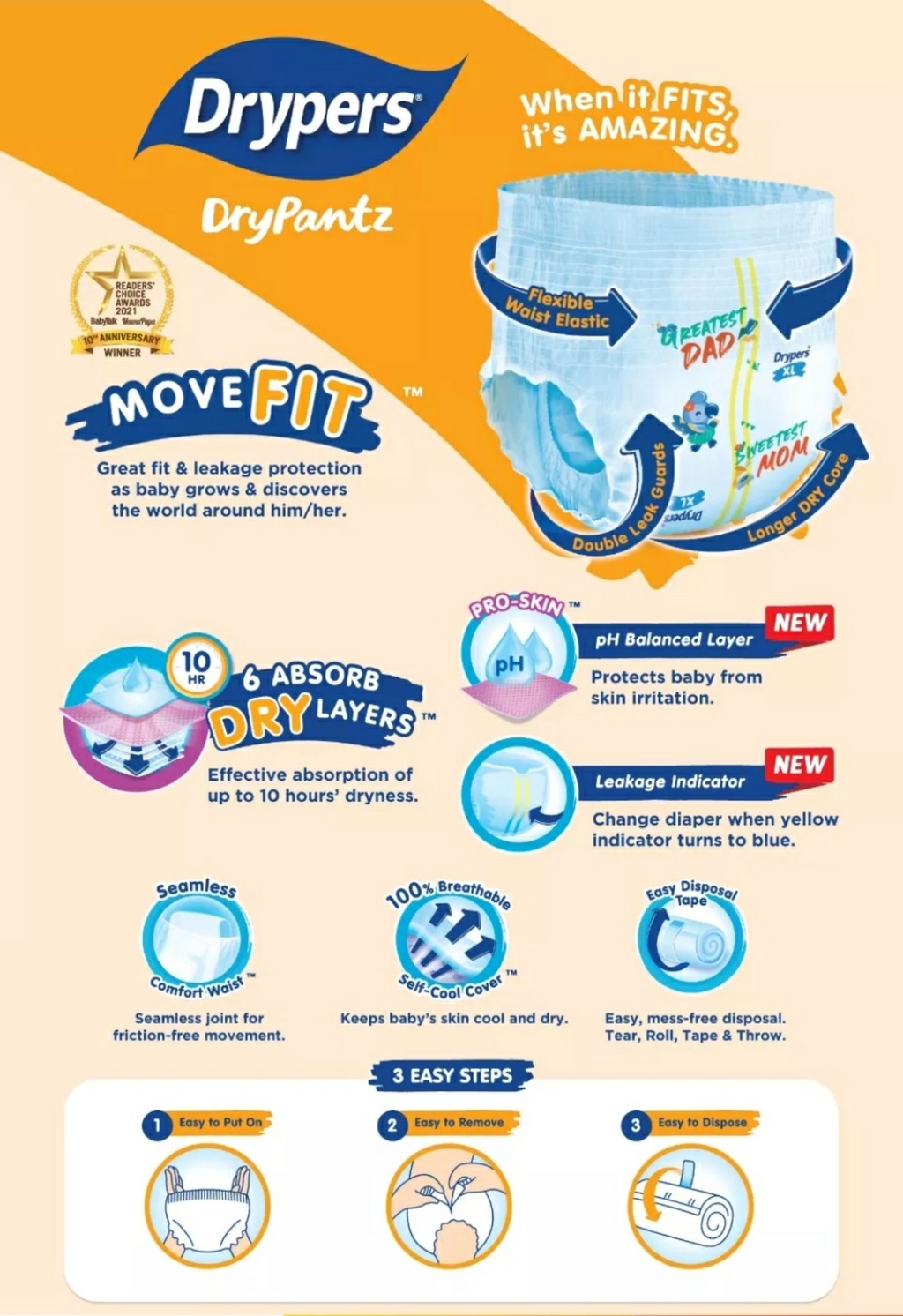 DRYPERS DRYPANTZ (M58/L48/XL42/XXL36) | Shopee Malaysia