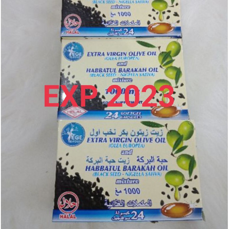 EGE Extra virgin olive oil and habbatul barakah oil | Shopee Malaysia