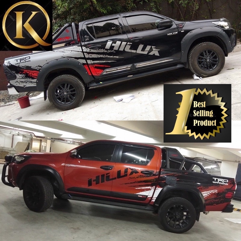 [Ready Stock]K073# HILUX New Design 2 Sides Body Sticker Vinyl Decal ...