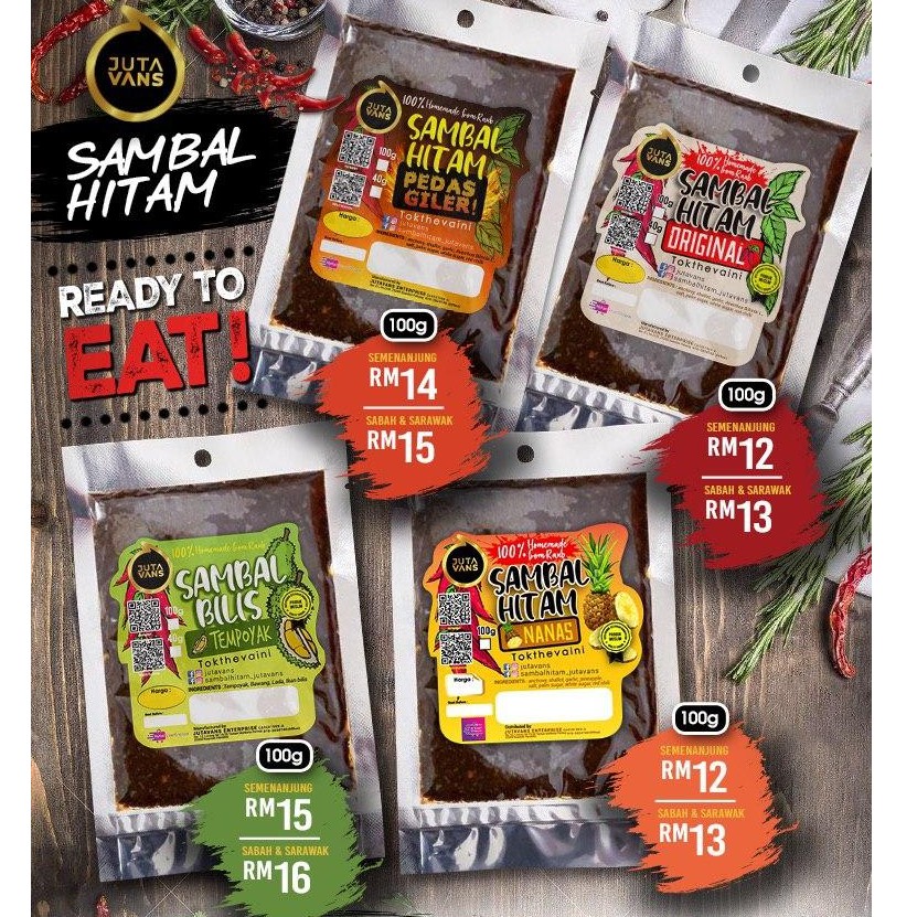 SAMBAL HITAM 100% Original Raub Pahang 🌶🌶 [READY STOCK ] | Shopee Malaysia