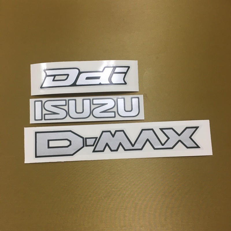 Sticker * Stick To The Rear Cover ISUZU D-MAX Ddi Year 2012 Per Set (1 ...