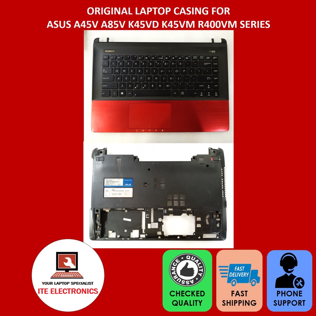 ORIGINAL ASUS A45V A85V K45VD K45VM R400VM TOUCHPAD PALMREST C CASE ...