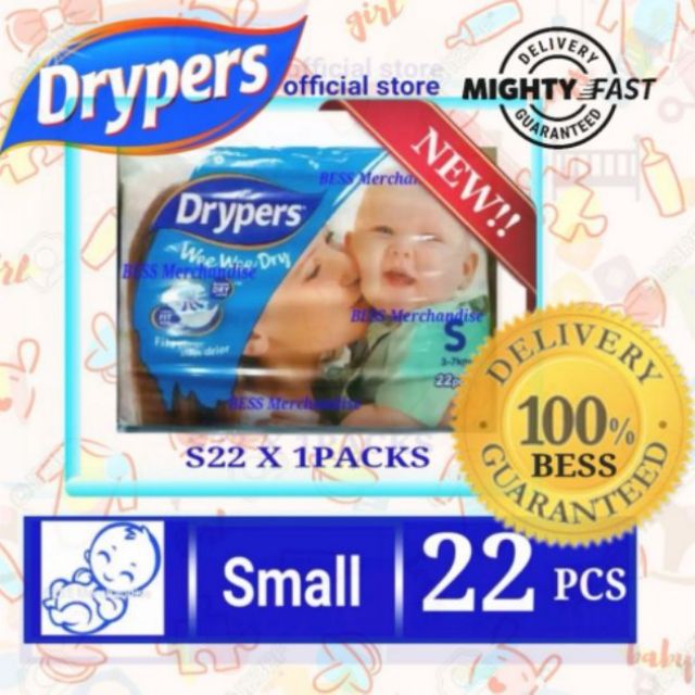 Drypers S22 Small (S size) 22pcs X 1pack [ MAX. 8 PER ORDER! TQ ...