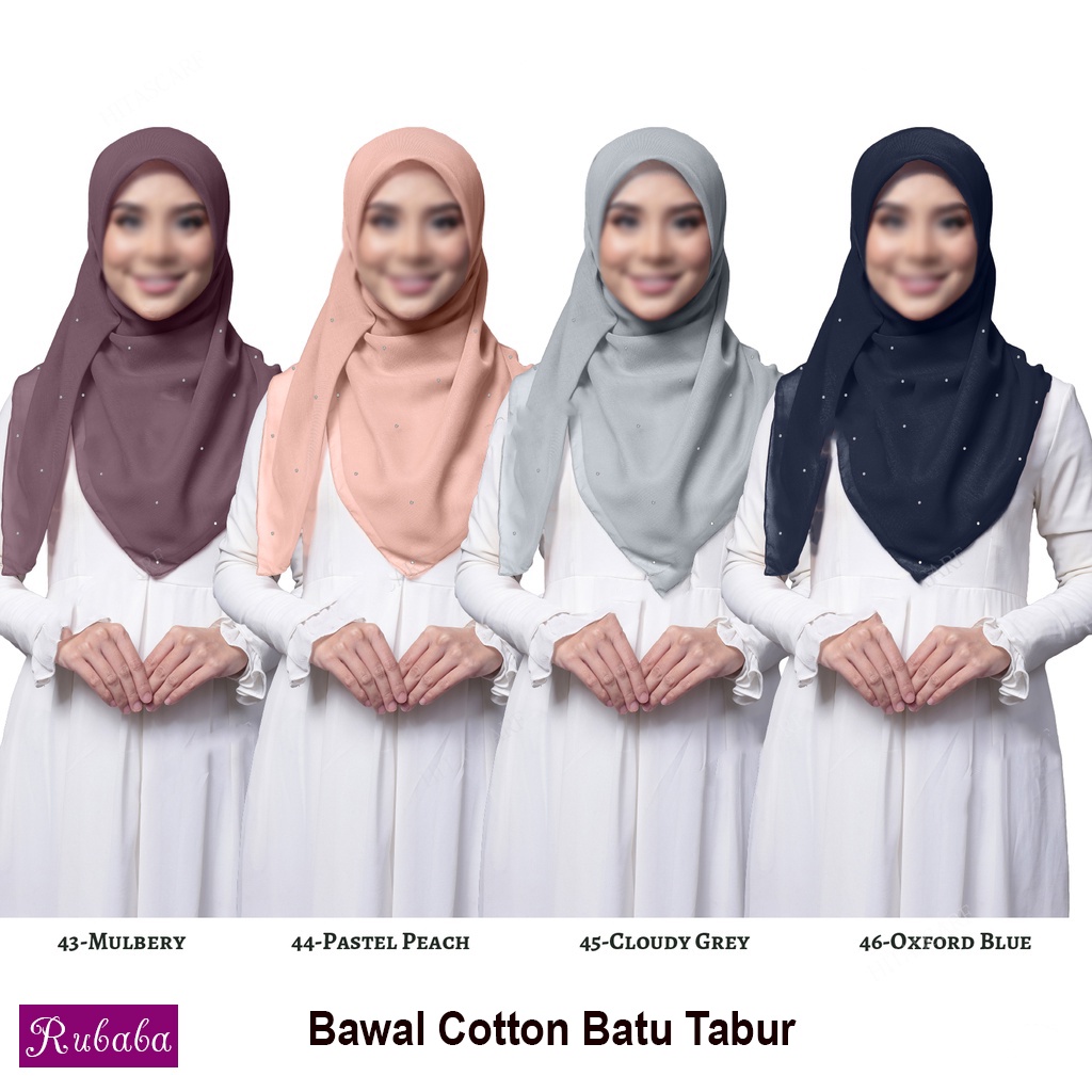 Bawal Cotton Batu Tabur | Bawal | Bawal murah | Tudung murah |Batu ...