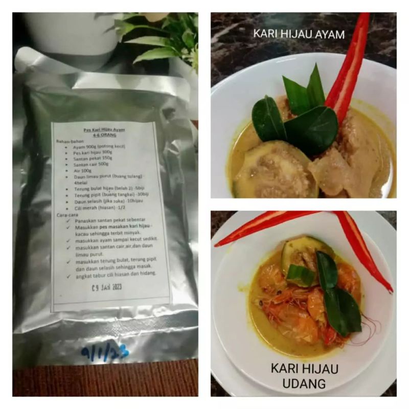 PES KARI HIJAU THAI AYAM/UDANG/DAGING (Instantfood) | Shopee Malaysia