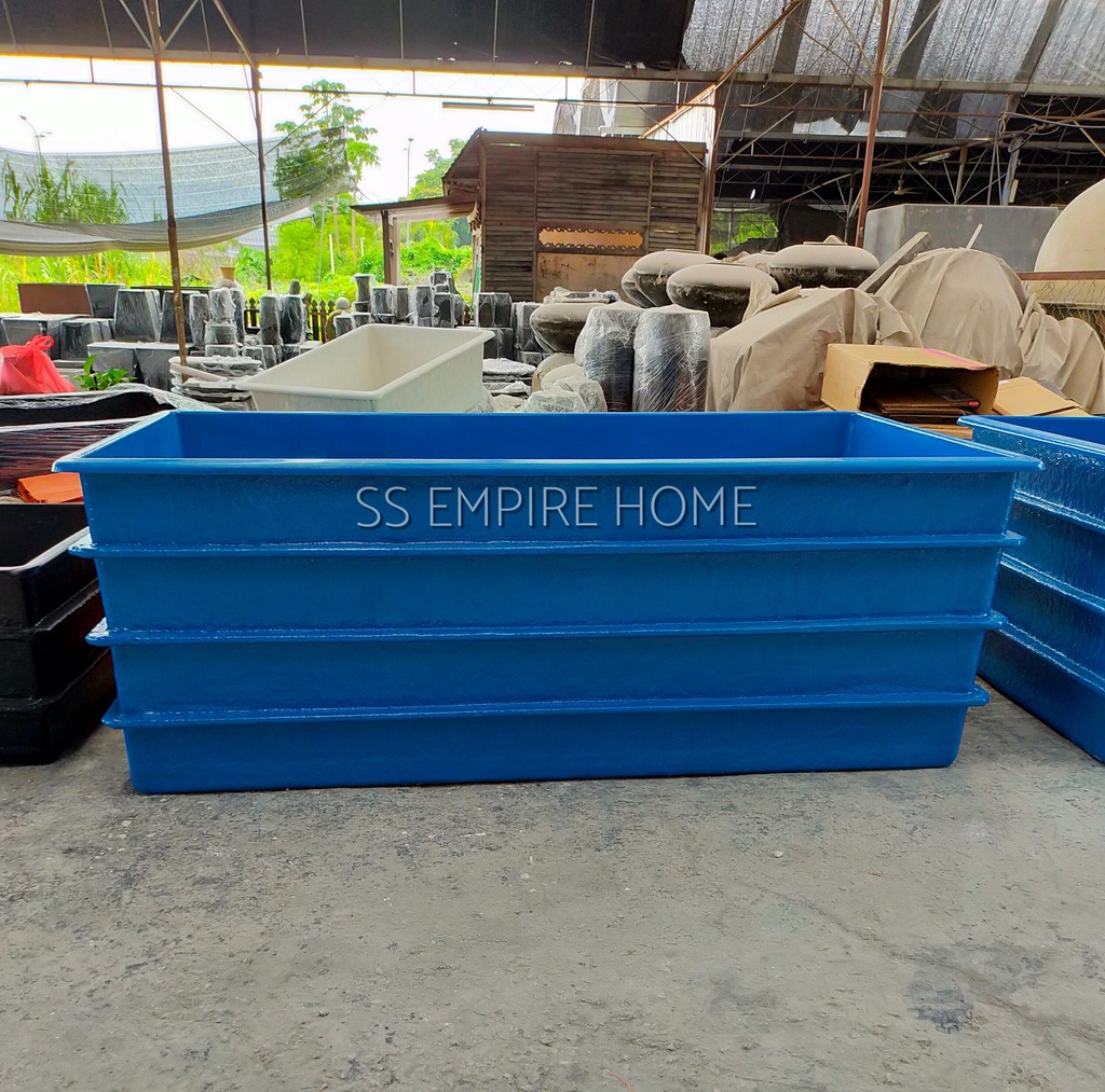 NEX 8 x4x3 Grey Fiberglass Fish Tank Water Pond Aquarium Premium Heavy ...