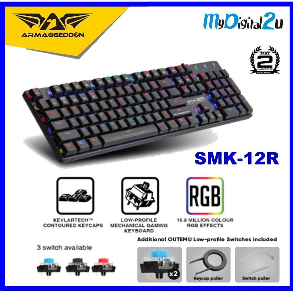Armaggeddon SMK-12R RGB Kestrel Outemu Switch Mechanical Keyboard | 104 ...