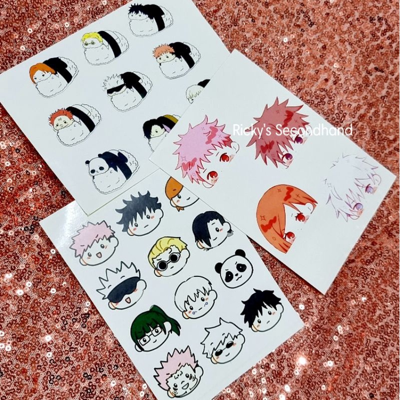 Jujutsu Kaisen Sticker Sheet JJK anime Sticker | Shopee Malaysia