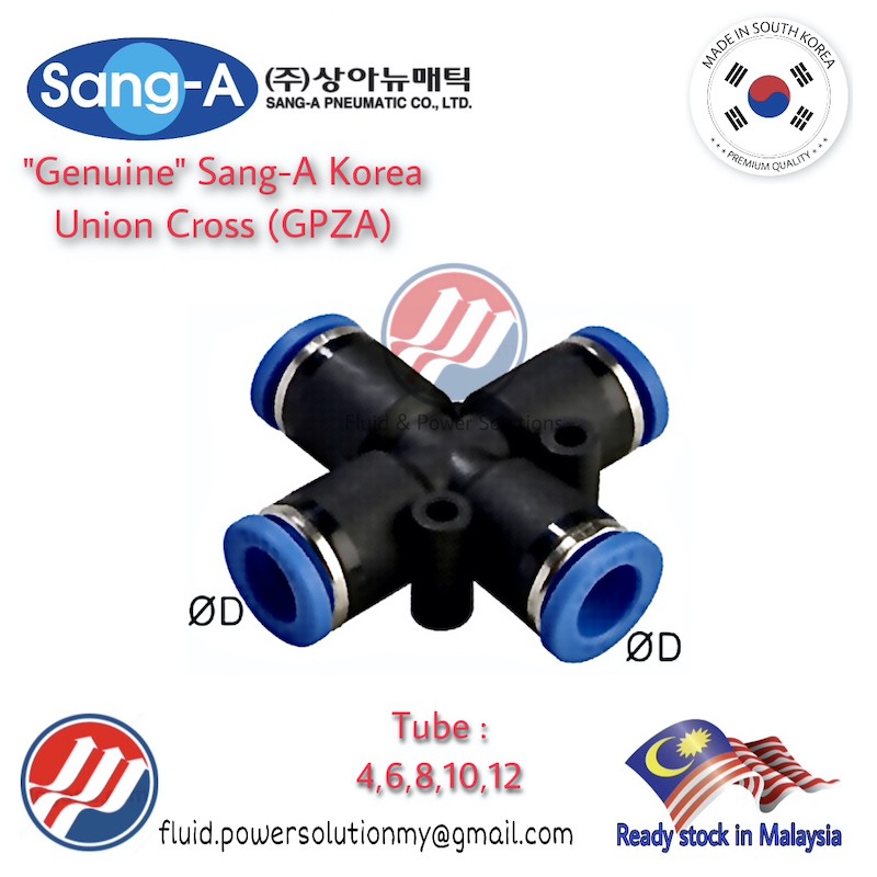 Sang-A GPZA Series "Made in Korea" Union Cross Pneumatic Fitting , 1 to 3 Air Fitting , One ...