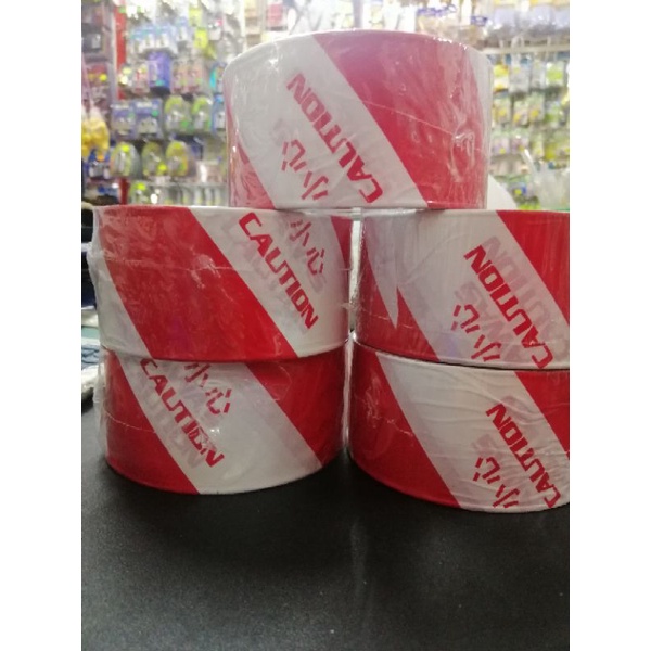 PLASTIK AWAS CAUTION MERAH/PUTIH | Shopee Malaysia