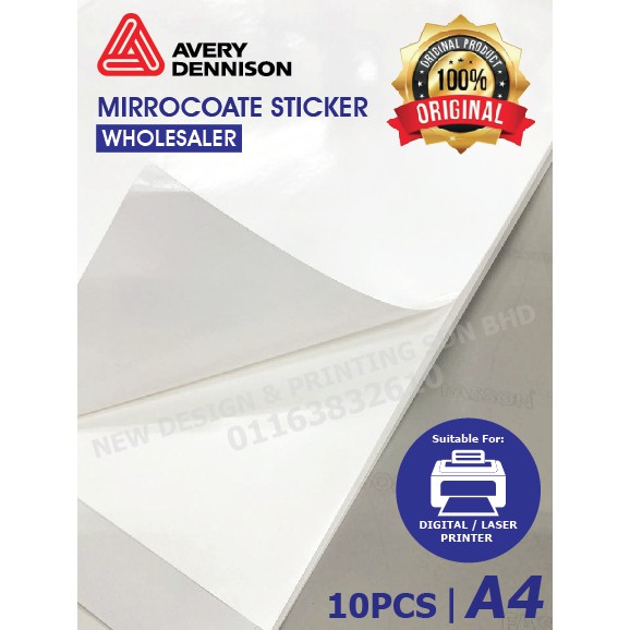 [Ready Stock] Avery Dennison Fasson A4 size Mirrorcoat Sticker ( High ...