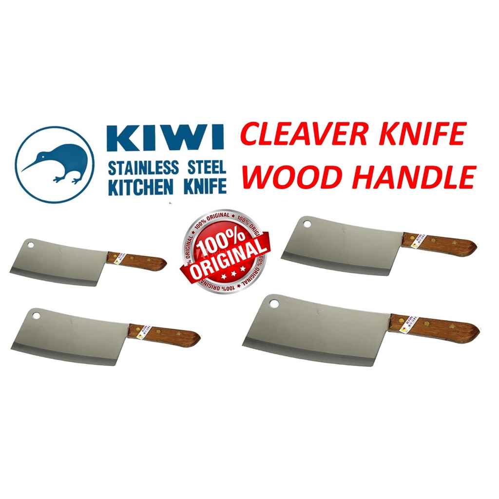 THAILAND ORIGINAL KIWI KITCHEN CLEAVER KNIFE WOOD HANDLE PISAU KIWI ...