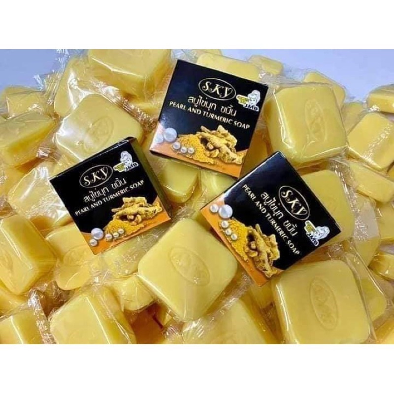 60g Thai Turmeric sky Soap Whitening Moisturizer Soften Anti-Aging ...