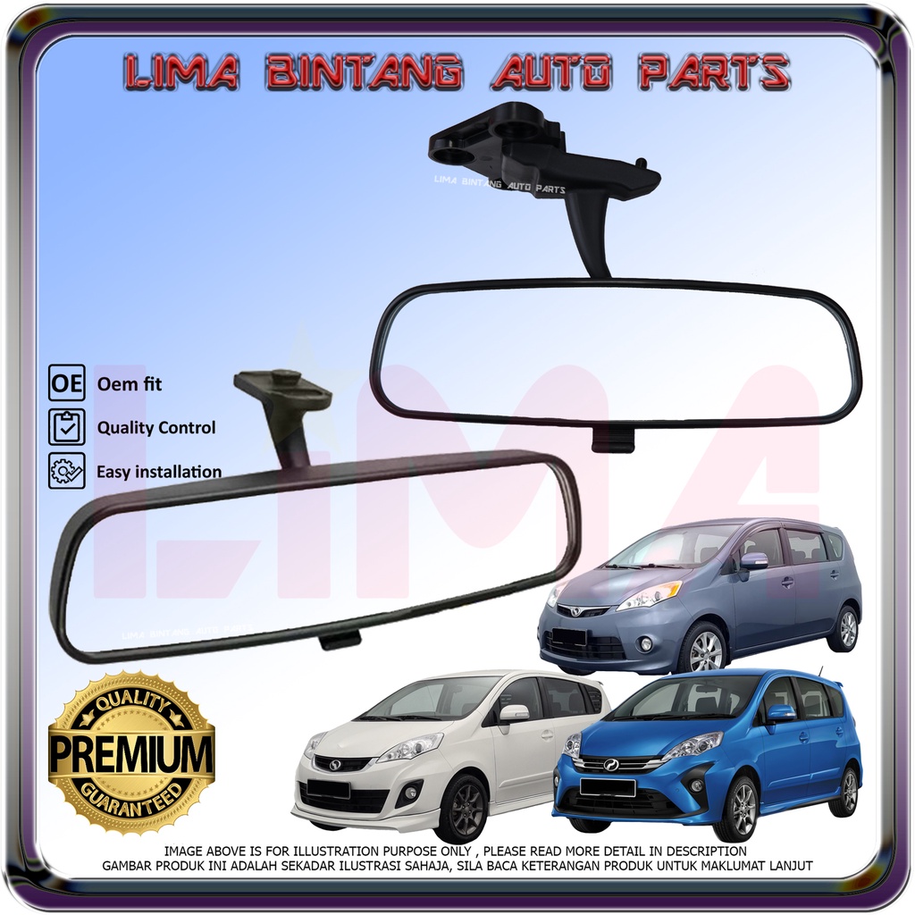 Perodua Alza , Alza Advance Room Interior Mirror , Rear Roof View ...