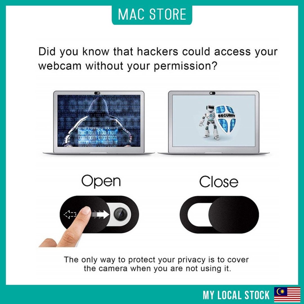 WebCam Cover Shutter Magnet Magnetic Slider Plastic for iPhone Ipads ...