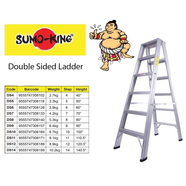 SUMO Aluminium Double Step Ladder | Shopee Malaysia