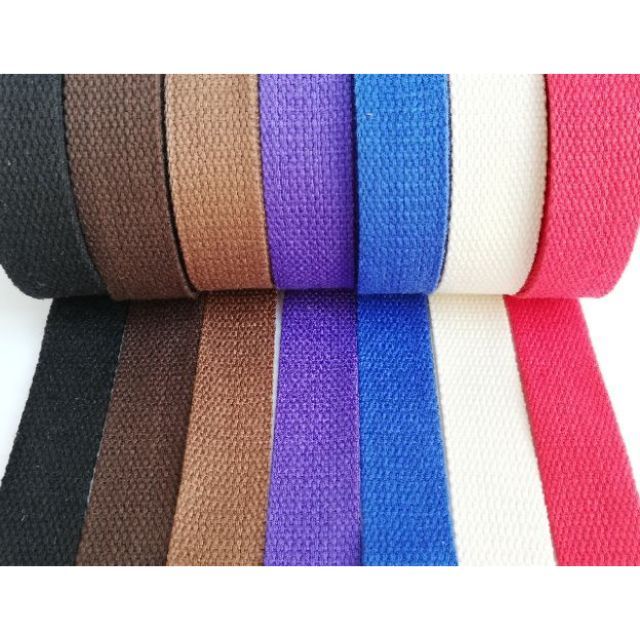 5 meter 2.5cm Hard Cotton Webbing Strap Tali Beg Lebar 1 inci | Shopee ...