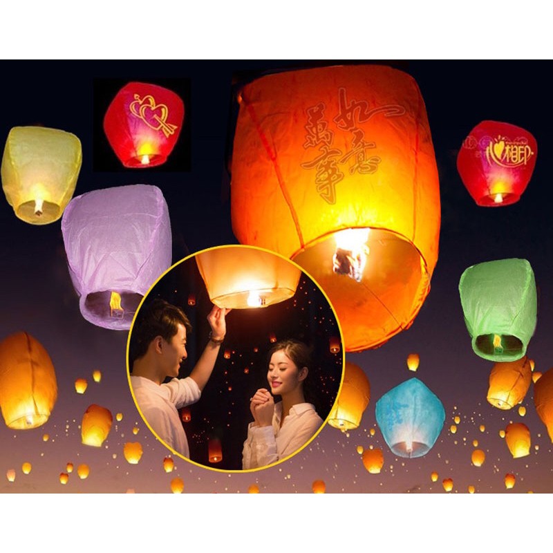 🌟RS🌟Kong Ming Lantern Wishing light Flying Sky Lantern Mid-Autumn ...