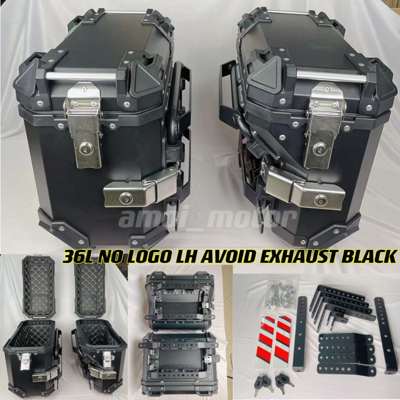 SIDE BOX ALUMINIUM 36L 38L WITH BRACKET | Shopee Malaysia