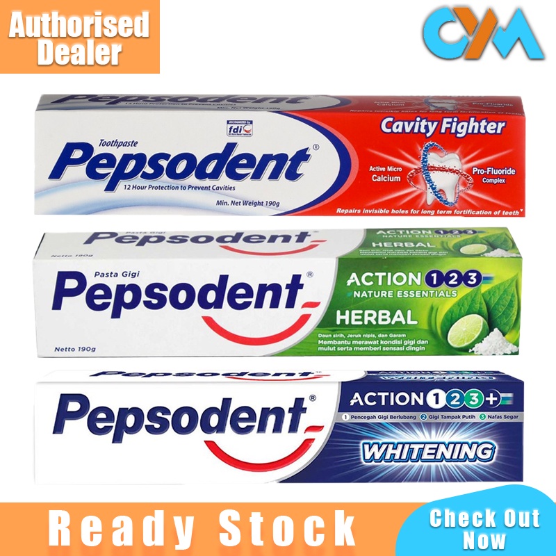 Pepsodent Ubat Gigi 190g Toothpaste 12h Protect Prevent Cavities Mulut ...