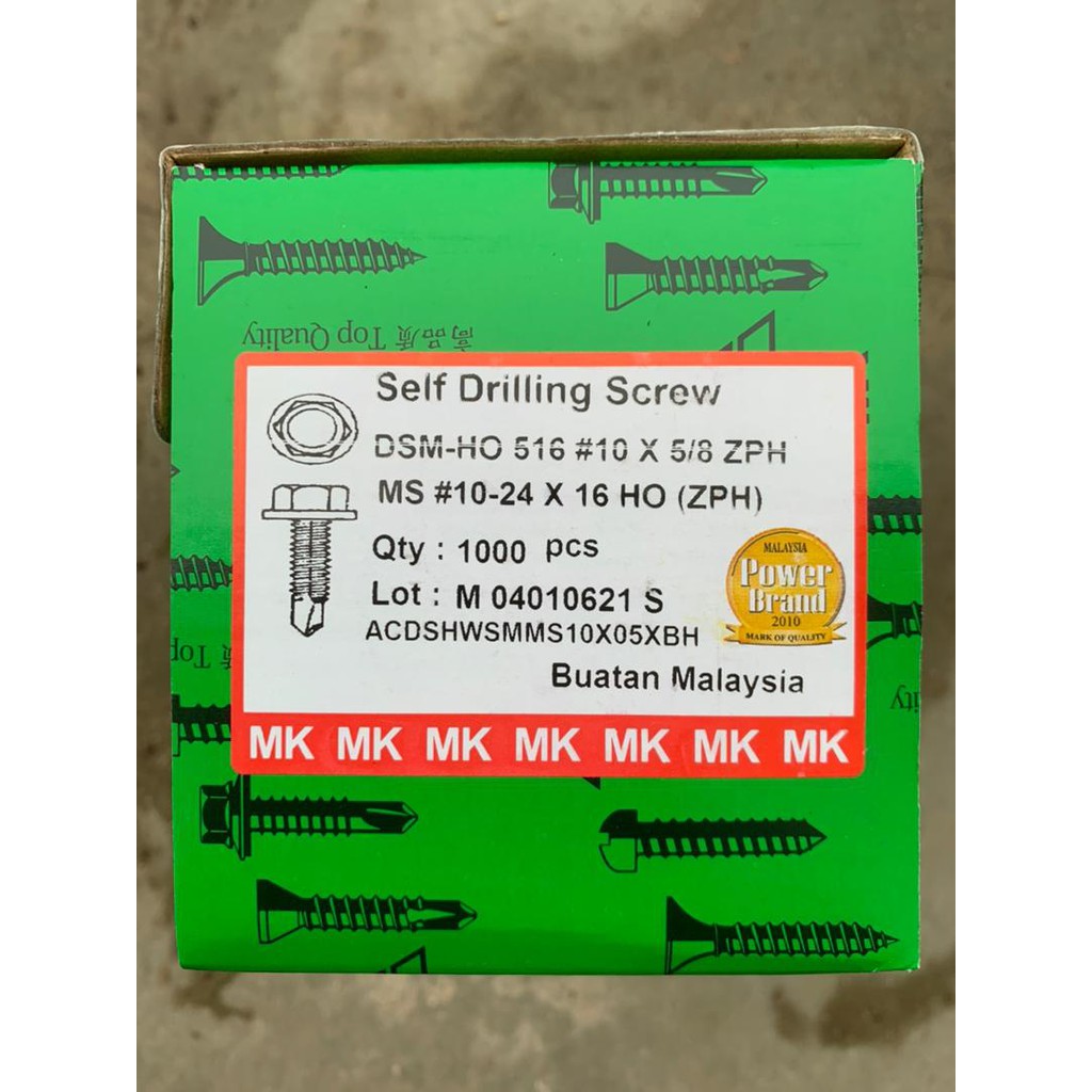 (1000pcs) DS-HO 516 #8 x 5/8 SELF DRILLING SCREW / Screw Besi Channel ...