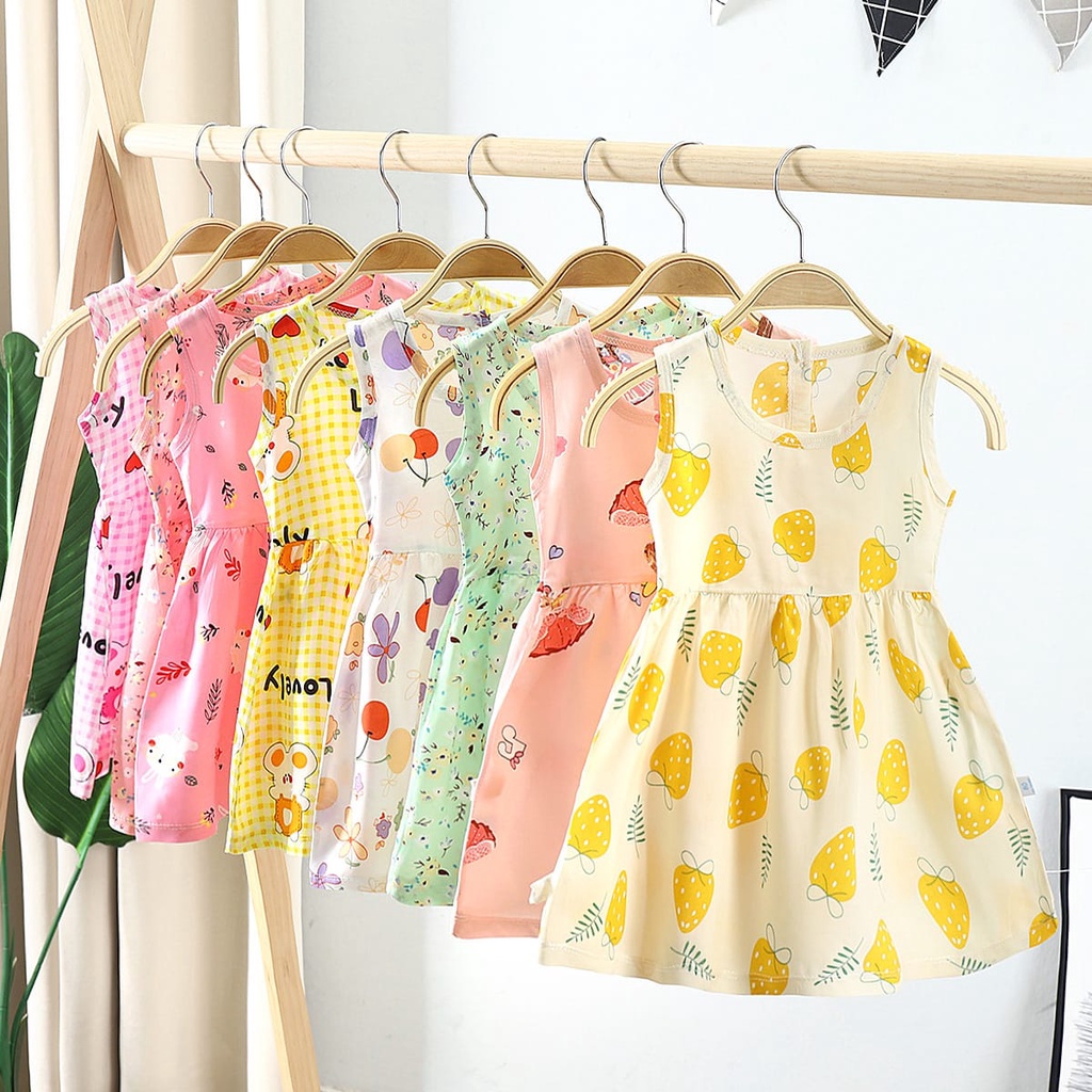 Girls Kids Floral Sleeveless Dress Children Dresses Kid Girl Plaid ...