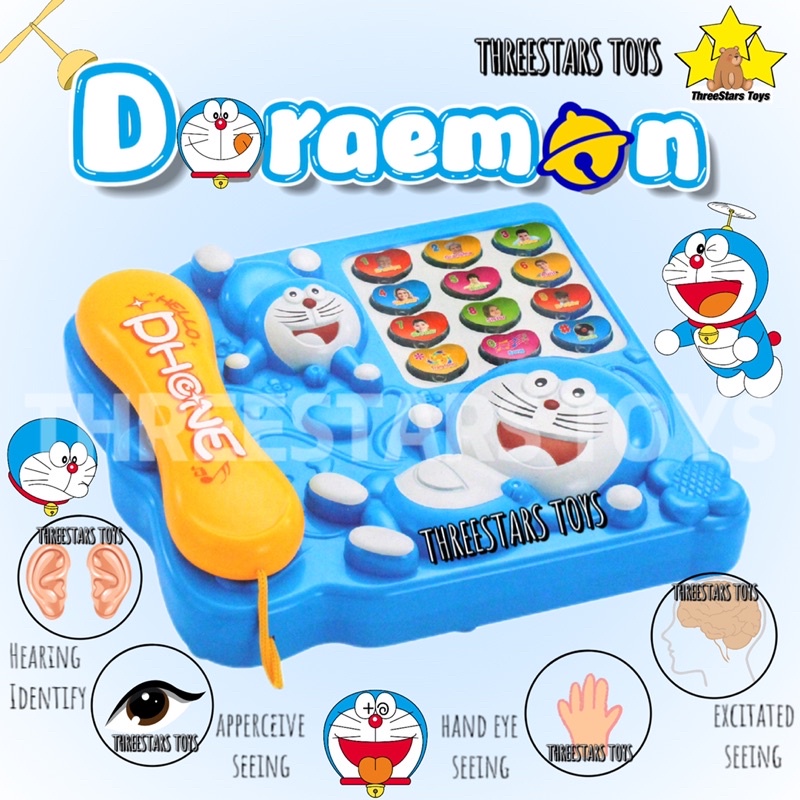 Doraemon Musical Phone Toys With Music For Kids Mainan Telefon Kanak ...