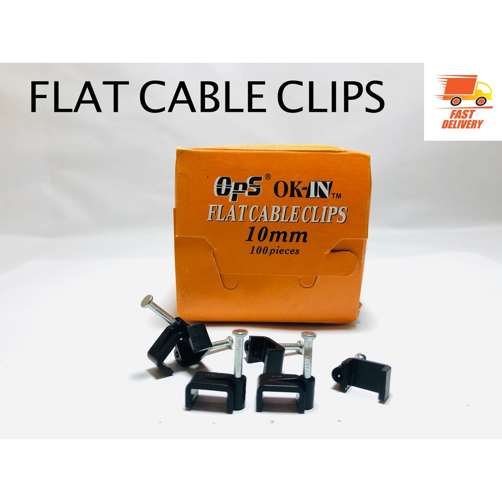 10MM FLAT CABLE CLIPS SPECIAL FOR. TEMPORARY CABLE READY STOCK/STOCK ...