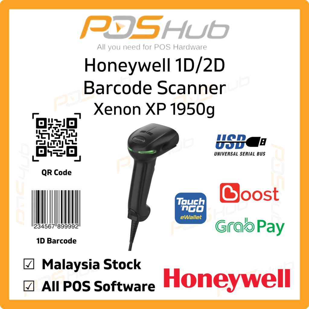Honeywell Xenon XP 1950g General Duty Scanner Handheld Barcode Scanner 2D QR Scanner | Shopee ...