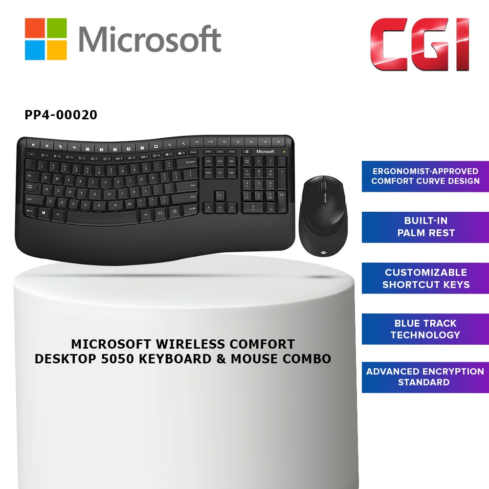 Microsoft Wireless Comfort Desktop 5050 Keyboard and Mouse Combo (PP4 ...