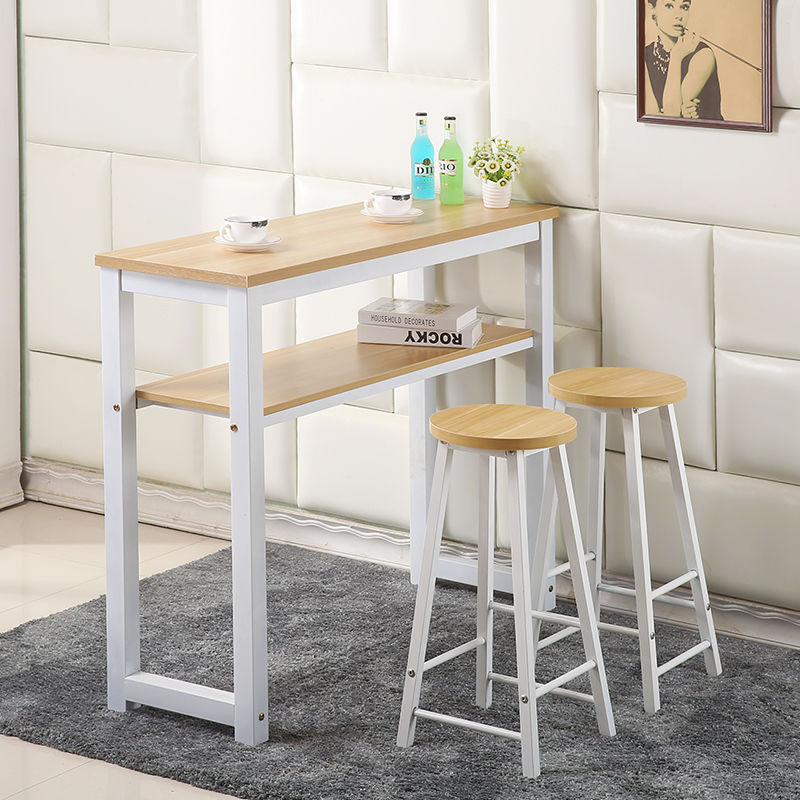 Simple double-layer bar table home wall table living room small bar ...