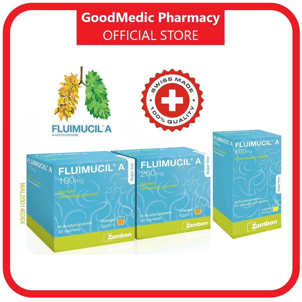 Fluimucil A (600mg / 200mg / 100mg) / Stacytine 600mg | Shopee Malaysia