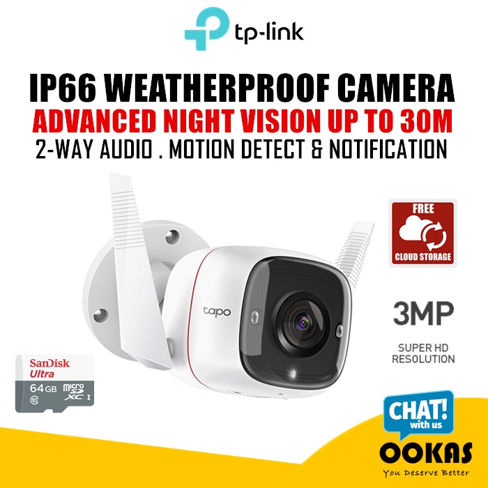 TP-Link Tapo C310 3MP Ultra Resolution Outdoor Security IP66 Weatherproof Wireless Wifi Camera ...