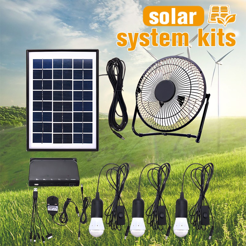 Solar Panel Charging Generator Power Supply System 4W Portable Home ...