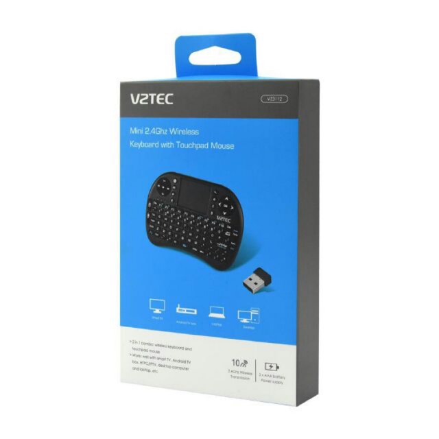BRAND NEW VZTEC MINI 2.4Ghz WIRELESS KEYBOARD WITH TOUCHPAD MOUSE ...