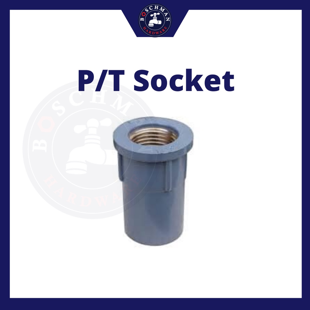 Brass Threaded PVC Pipe Joint Fitting Penyambung Paip PVC Grey Pipe Paip Kelabu Paip Air P/T ...