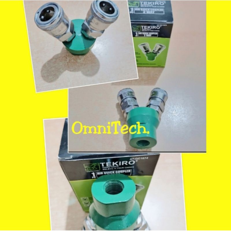 Air Quick Coupler Air Compressor Tekiro Branch Two Two 2 Way Anti Rust ...