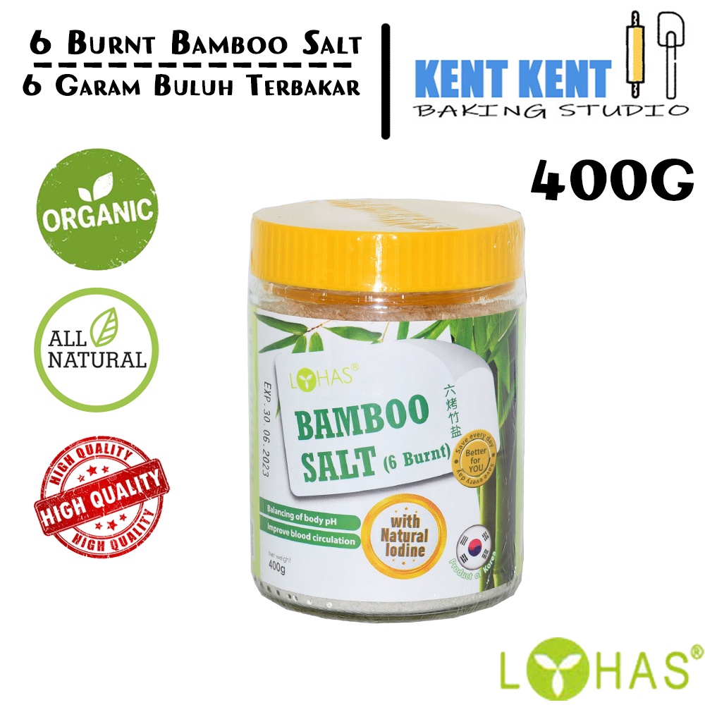 LOHAS 6 Burnt Bamboo Salt / 6 Garam Buluh Terbakar 400g | Shopee Malaysia
