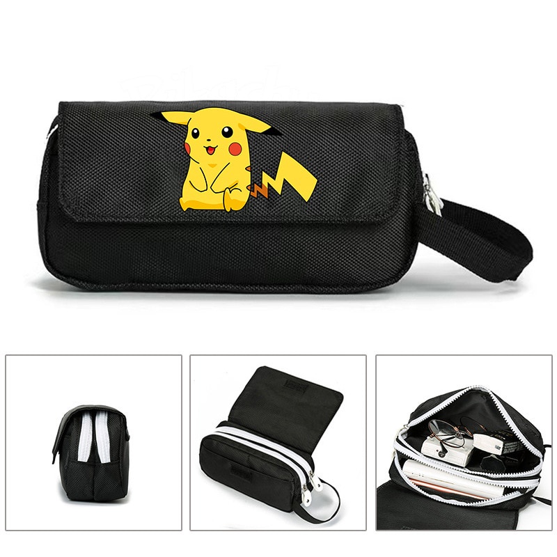 High Quality Pencil Case Pokemon Pikachu Large Capacity School Supply ...