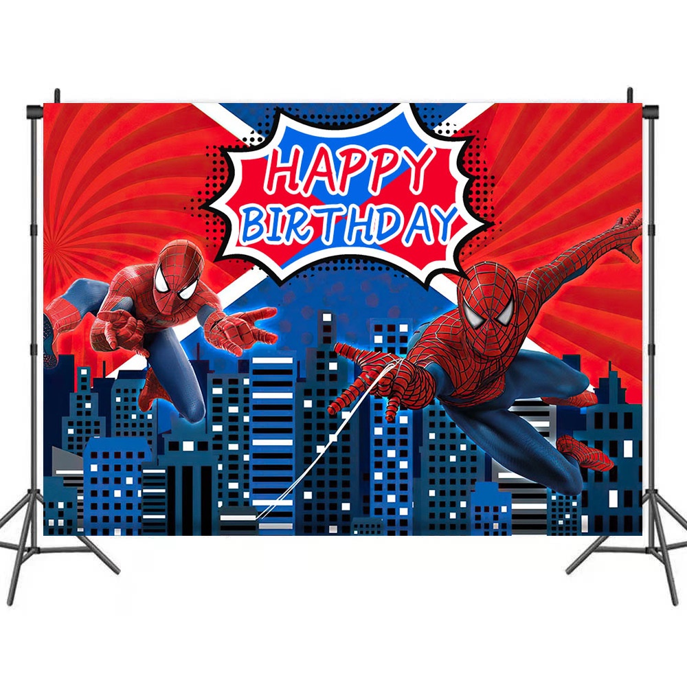 [Msia Ready Stock] Spiderman Backdrop Poster Backgroud Cloth Happy ...