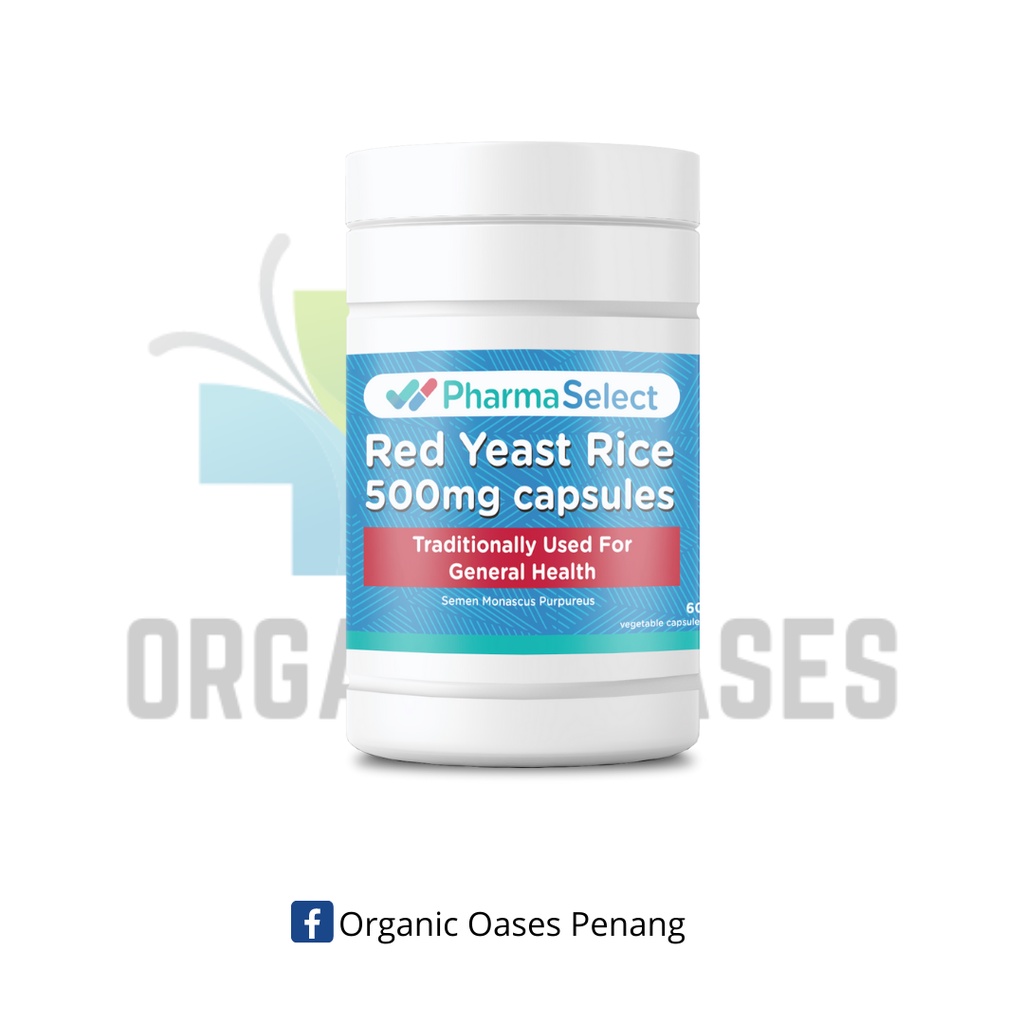 PharmaSelect Red Yeast Rice 60's x 500mg capsules (Halal Certified) EXP ...