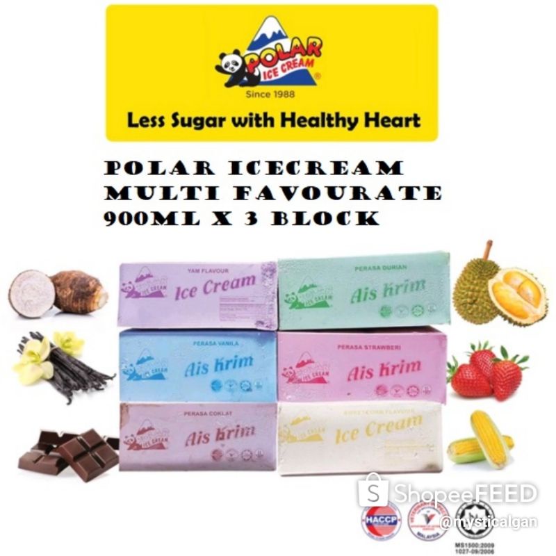 (Johor COD only)Polar Ice Cream 6 favorite ( 3 block per order ...