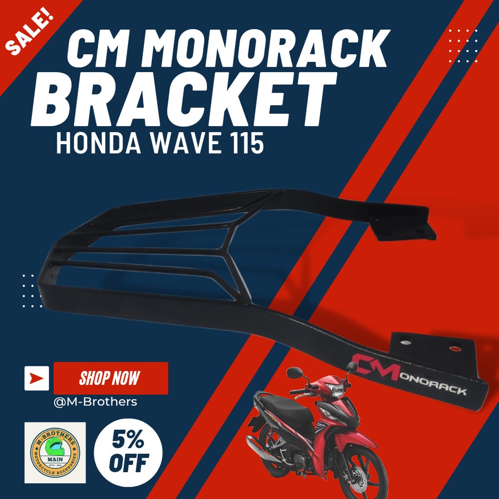 Honda Wave 115 Round Bar Monorack Bracket | Shopee Malaysia