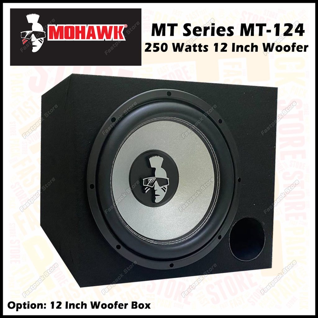 100% ORIGINAL MOHAWK MT SERIES MT-124 12 inch Subwoofer 250 Max Power ...