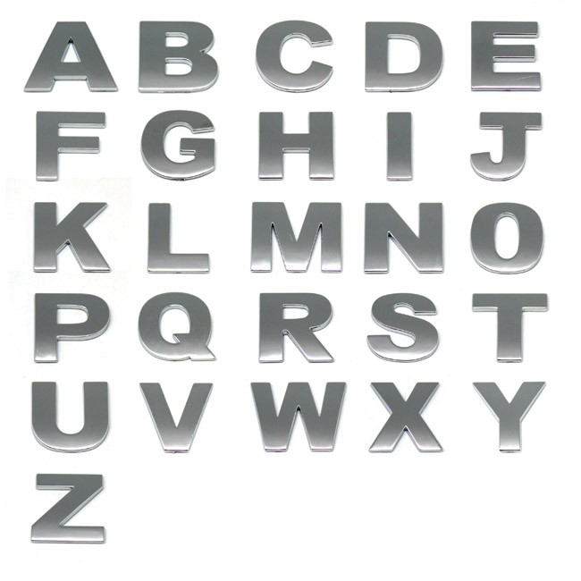 Alphabet Letters Chrome Starline letters NORMAL DIY | Shopee Malaysia
